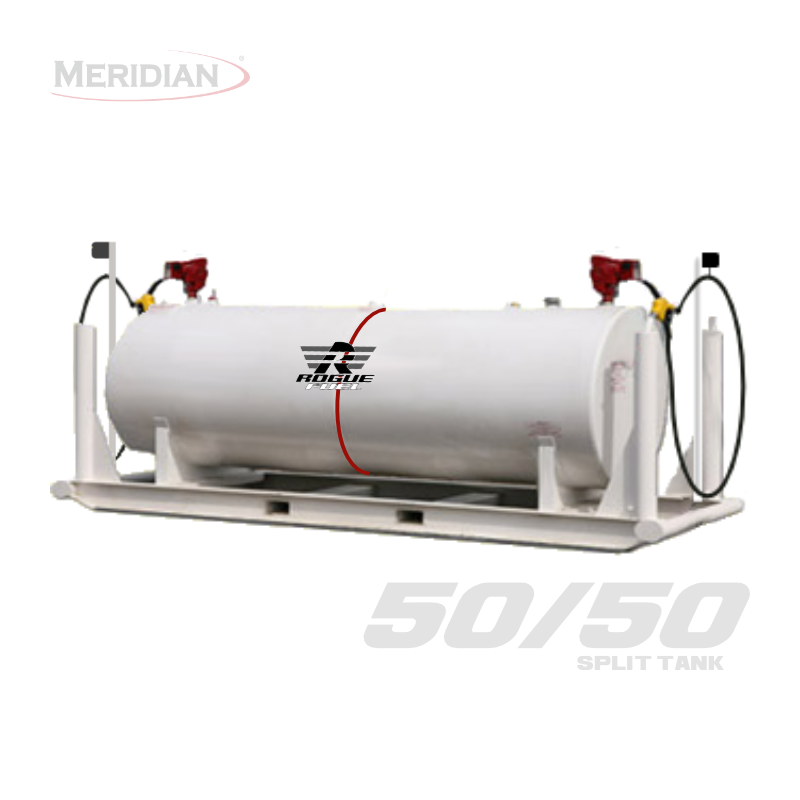 4,595 Litre/ 1000 Gallon Double Wall 50/50 Split Fuel Tank Complete Pa